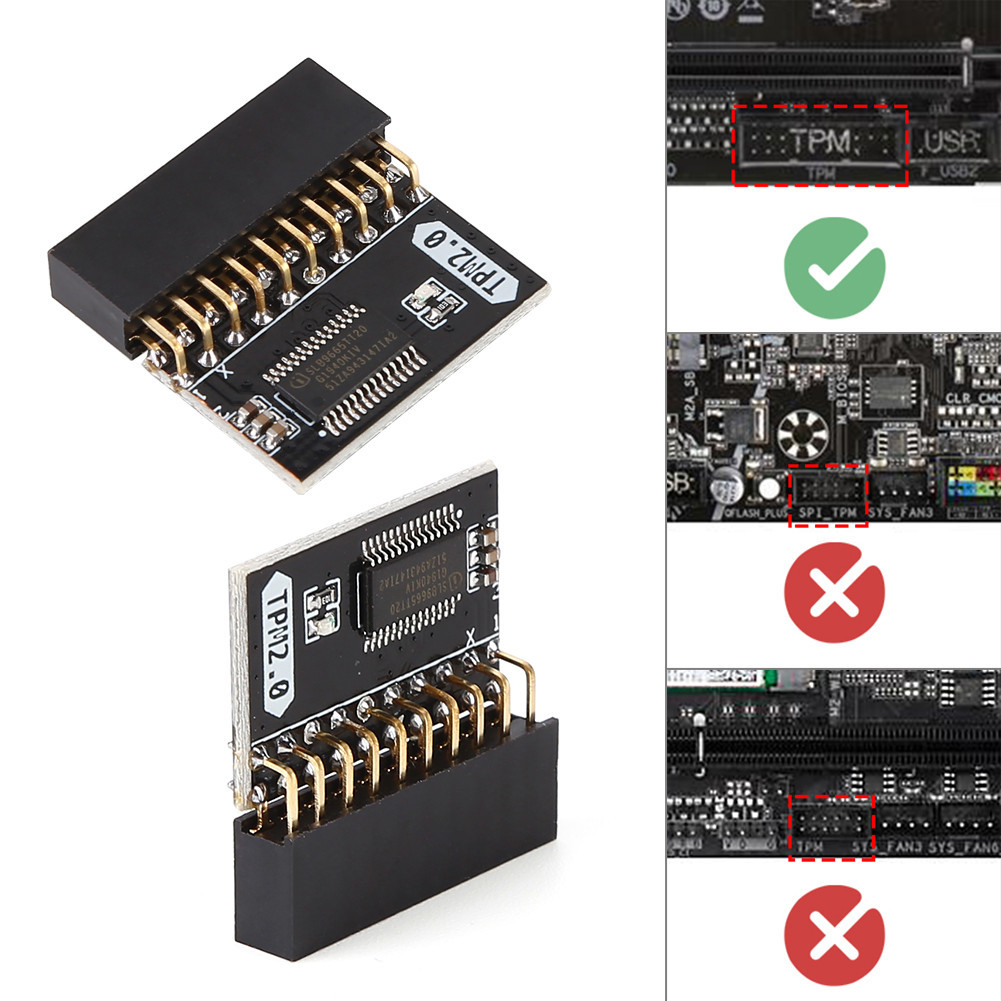 TPM 2.0 Encrypted Security Module 20 Pin Mainboard Card TPM2.0 Module ...