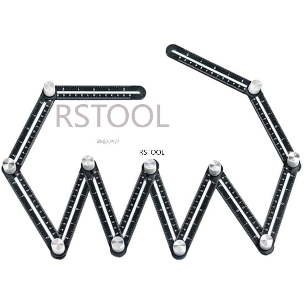 Multi Angle Measuring Ruler, 12-sides Ruler Hole Locator Adjustable ...