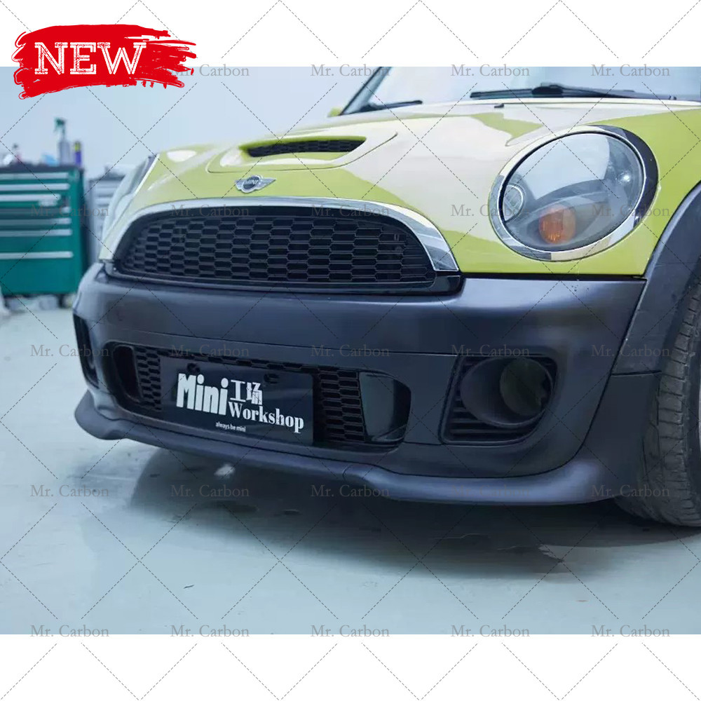 ♜FOR MINI R56 COOPER JCW STYLE FIBER GLASS BODY KIT TRIM FRONT BUMPER ...