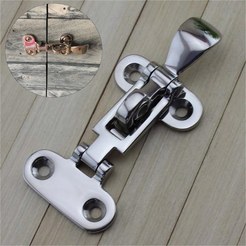 ♀1pc Marine Boat Stainless Deck Lock Down Clamp Deck Hasp Locker Anti ...