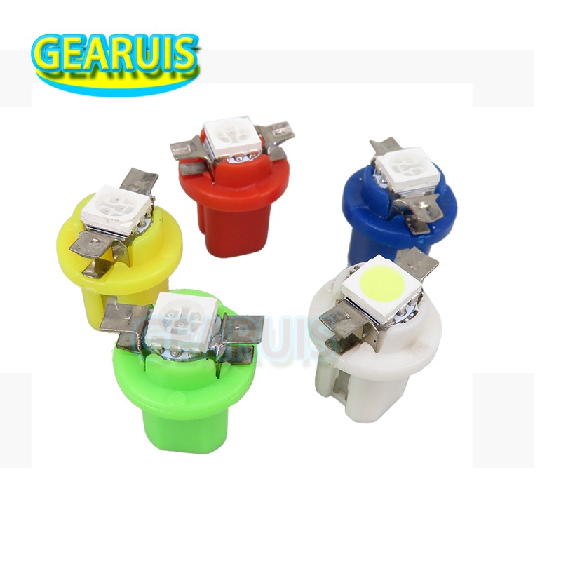 10pcs 12V Auto T5 B8.5 1 SMD B8.5D LED Wedge Instrument Cluster Panel ...