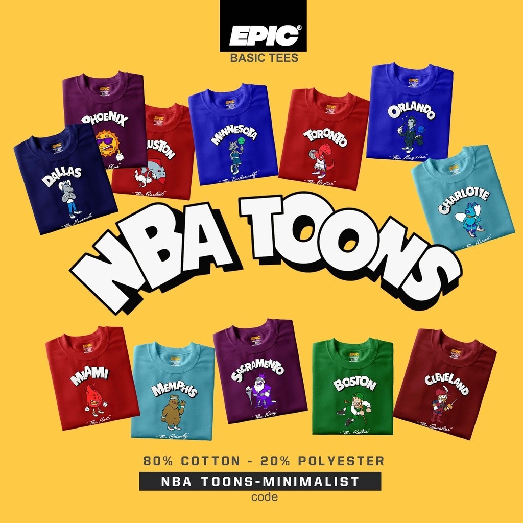 BASIC TEES - NBA TOONS SHIRT COLLECTION ( cotton - unisex) | Shopee ...