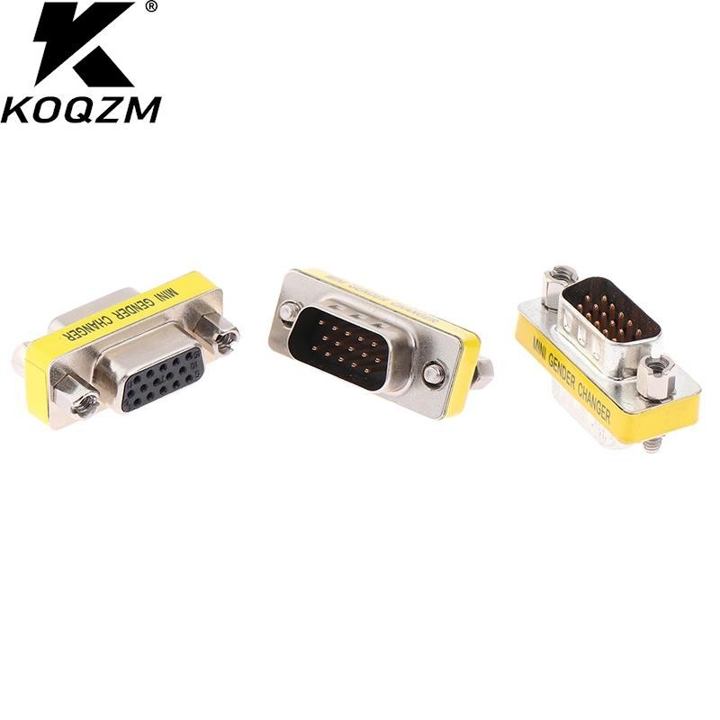 15 Pin D-Sub VGA HD SVGA Female To Female MINI Gender Changer Adapter ...