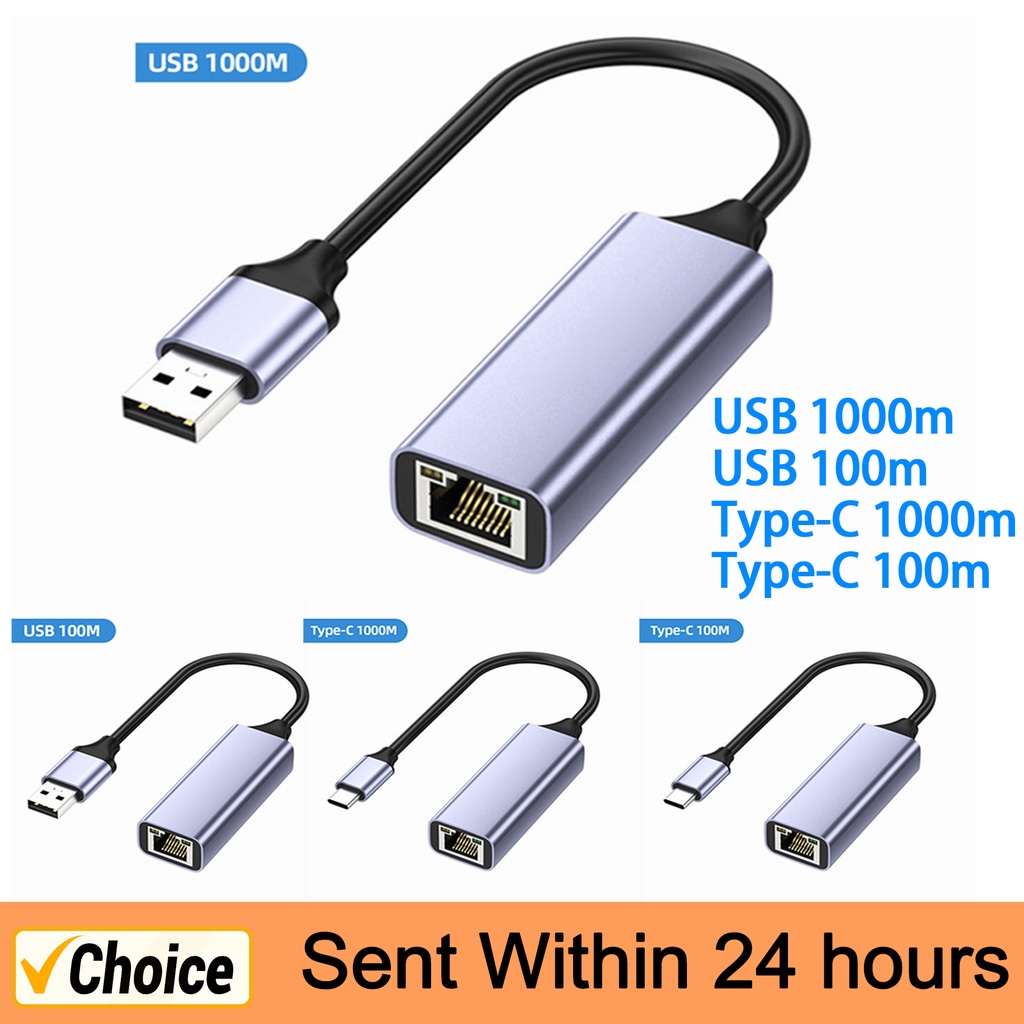⚕USB Internet Adapter 1000Mbps PC RJ45 USB 3.0 Gigabit 100Mbps/1000Mbps ...
