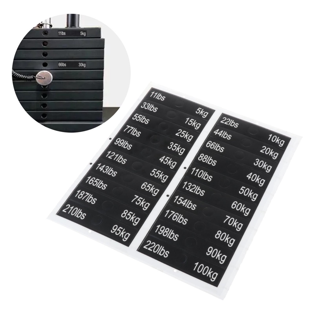 Weight Stack Labels with Weight Stack Pin Hole Number Stickers for ...