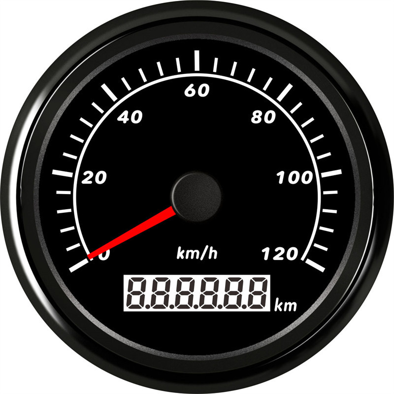 ~New Type 85mm Black GPS Speedometers 0-120Km/H Speed Mileometers ...