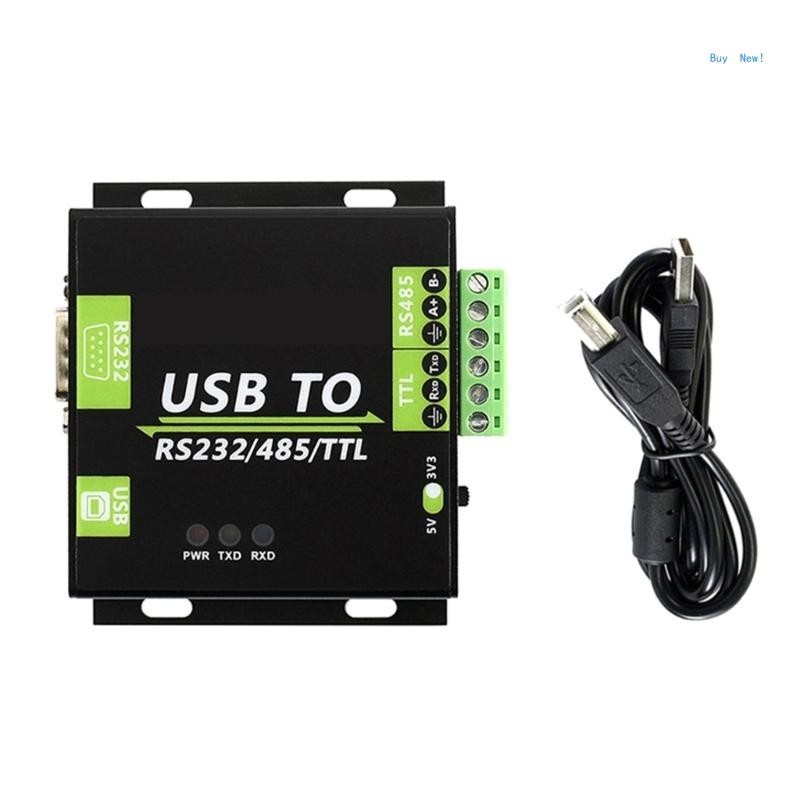 ☮USB TO RS232 / 485 / TTL Industrial Isolated Converter FT232RL Chip Converter Industrial Optic ...