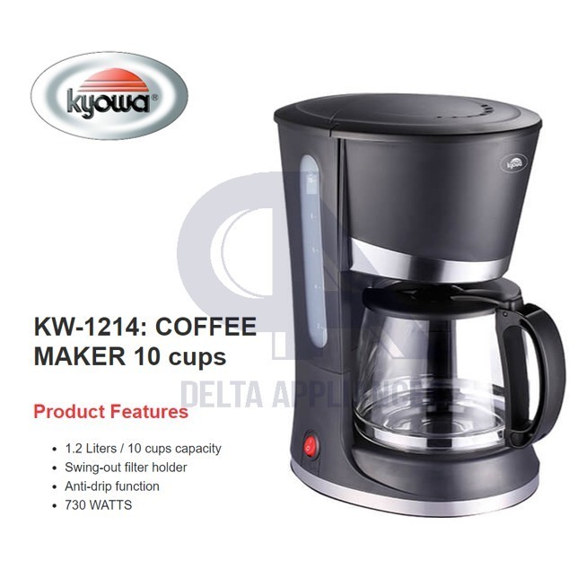 Kyowa Coffee Maker 10 Cups Glass Carafe Original w/ 1 Year Warranty KW ...