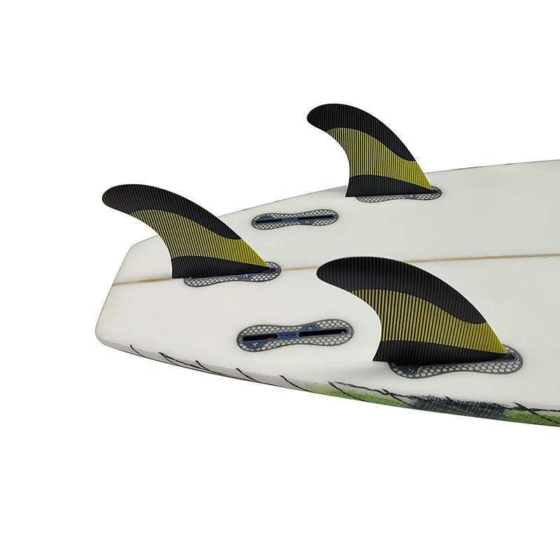 ☃SUP Board Double Tabs 2 M/L Size Yellow Color Fins Tri fin set Fins ...