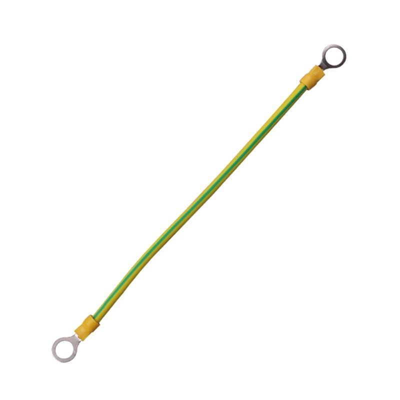Yellow Green Grounding Wire With O-Rings Terminals Solar Photovoltaic ...