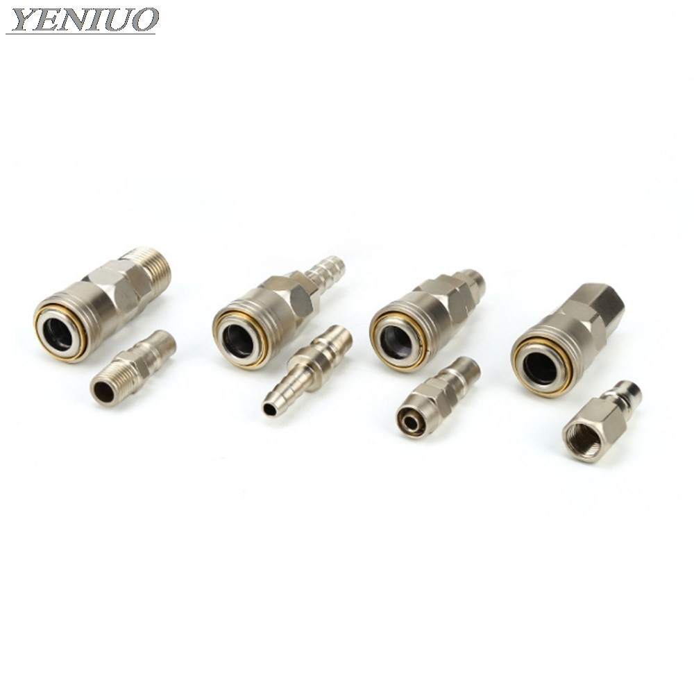 Self-locking C type Pneumatic Air Compressor Hose Quick Coupler Plug ...