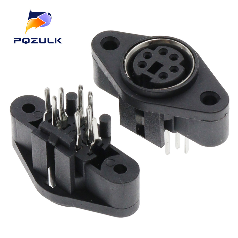 1/5PCS MDC/S Terminal Socket DIN Jack Connector Mini PS2 6Pin 6P with ...