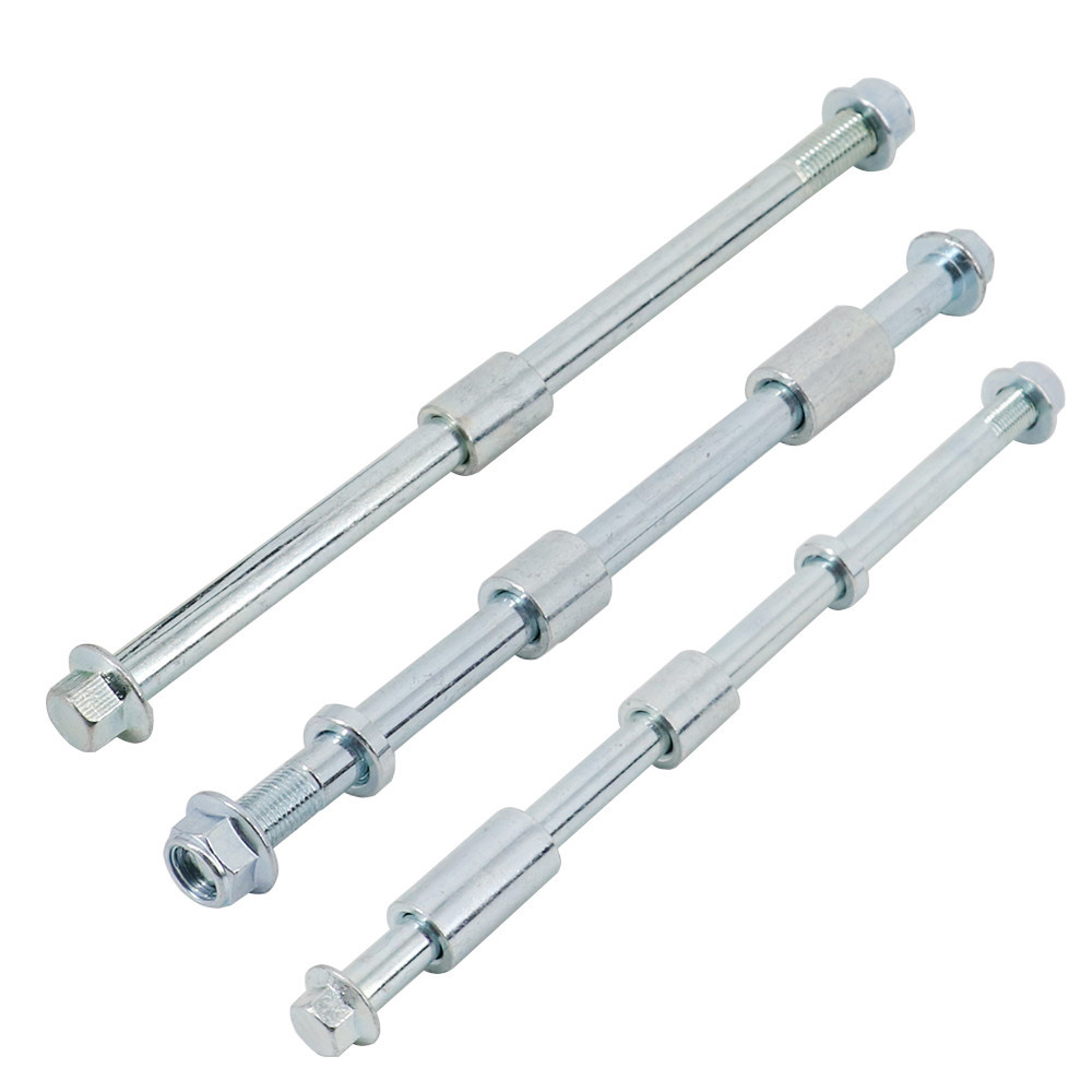 웃10 12mm 200mm / 245mm / 270mm + 3 Spacers Front Back Rear Axle for 70cc 90cc 125cc 140cc 200cc ...