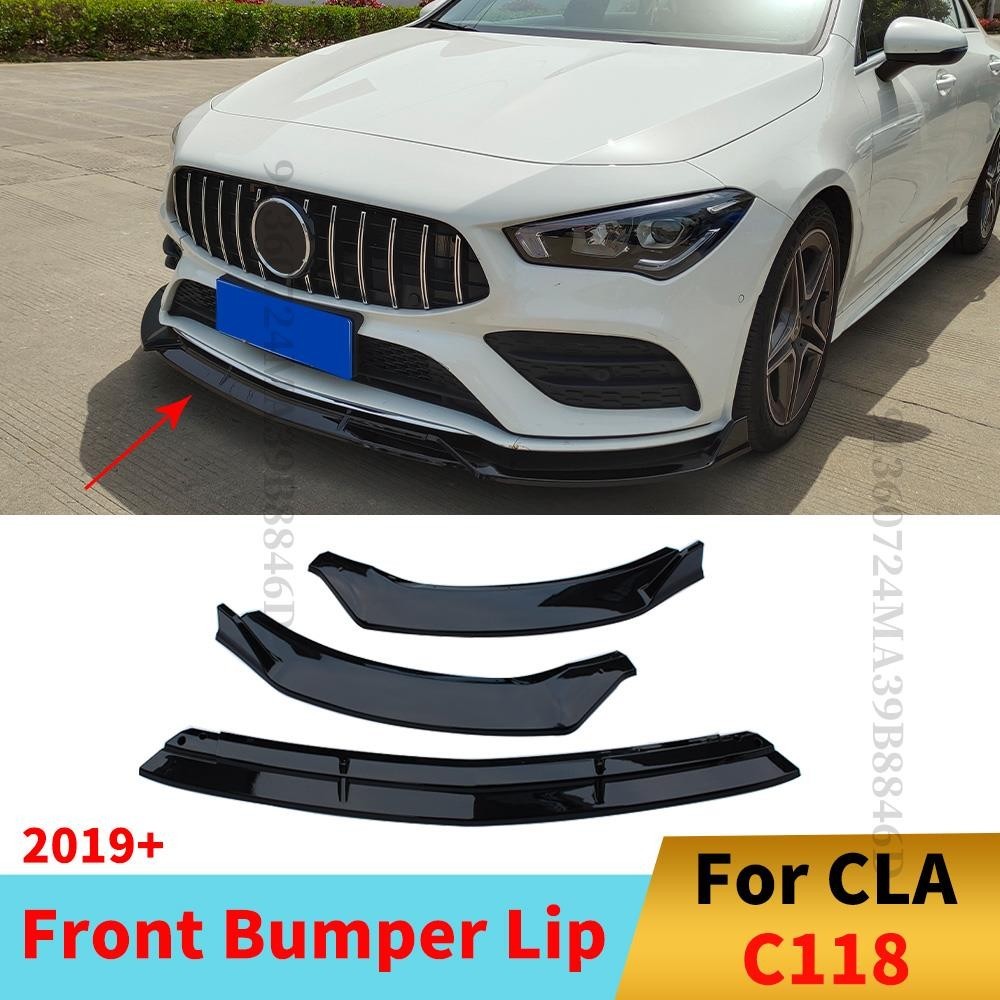 웃Modification Front Bumper Lip Chin For Mercedes CLA Benz C118 2019 ...