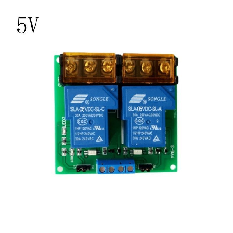 DC 5V 12V 24V 2 Channel Relay Module 30A Relay Board Optocoupler Isolation High Low Trigger ...