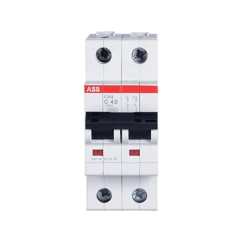 ABB S200 Range 2P Miniature Circuit Breaker S202 C Type MCB 1 2 3 4 6 10 16 20 25 32 40 50 63A ...