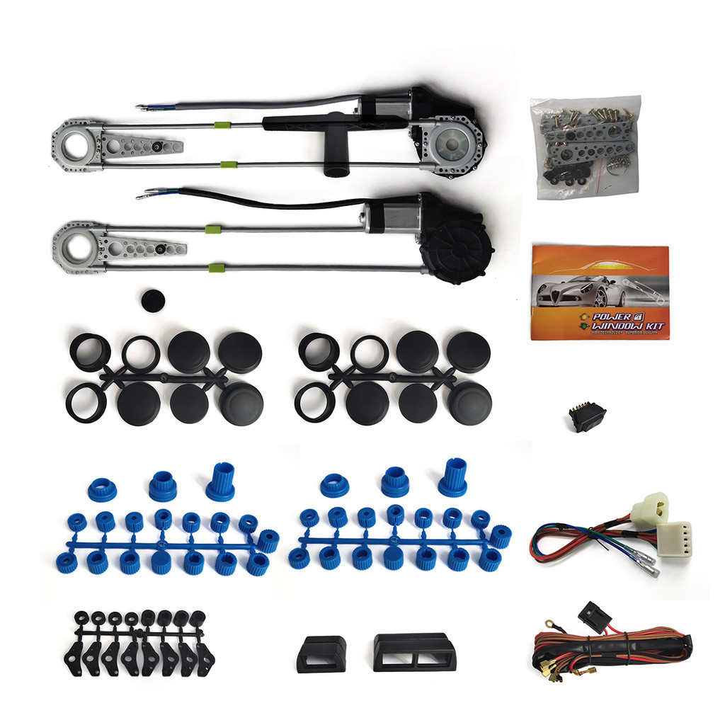 2-door Car Power Window Kit Universal Kit Conversion Kit with Switch ...