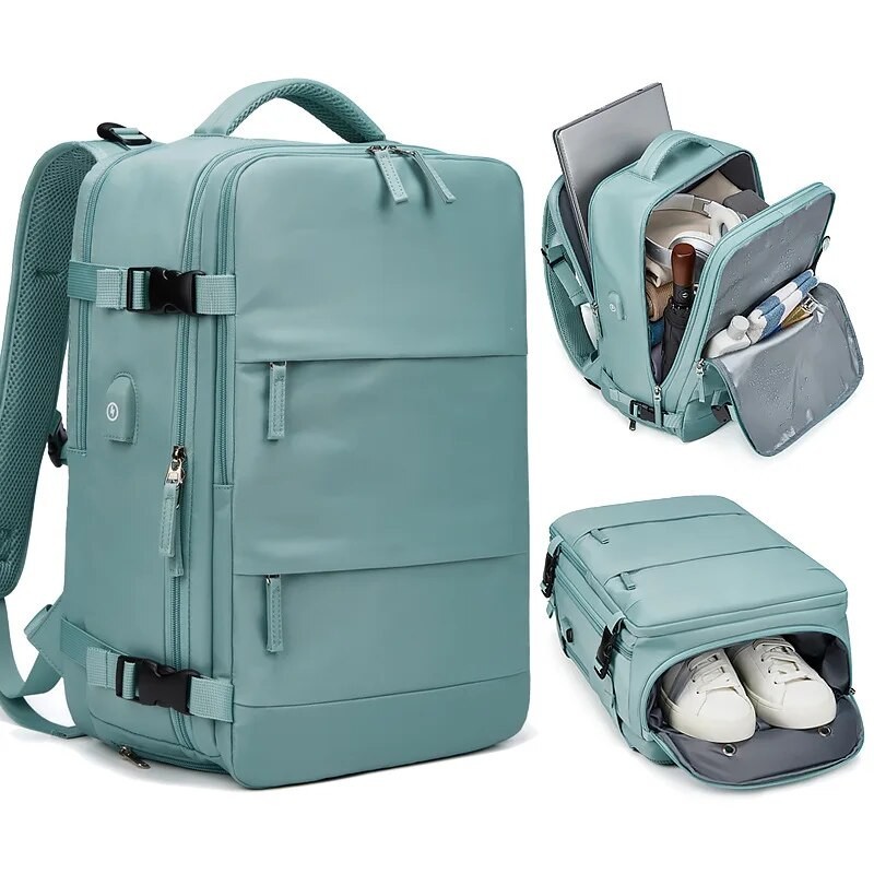 Classic Multifunctional Travel Backpack Women Nylon Laptop Backpack Bag ...