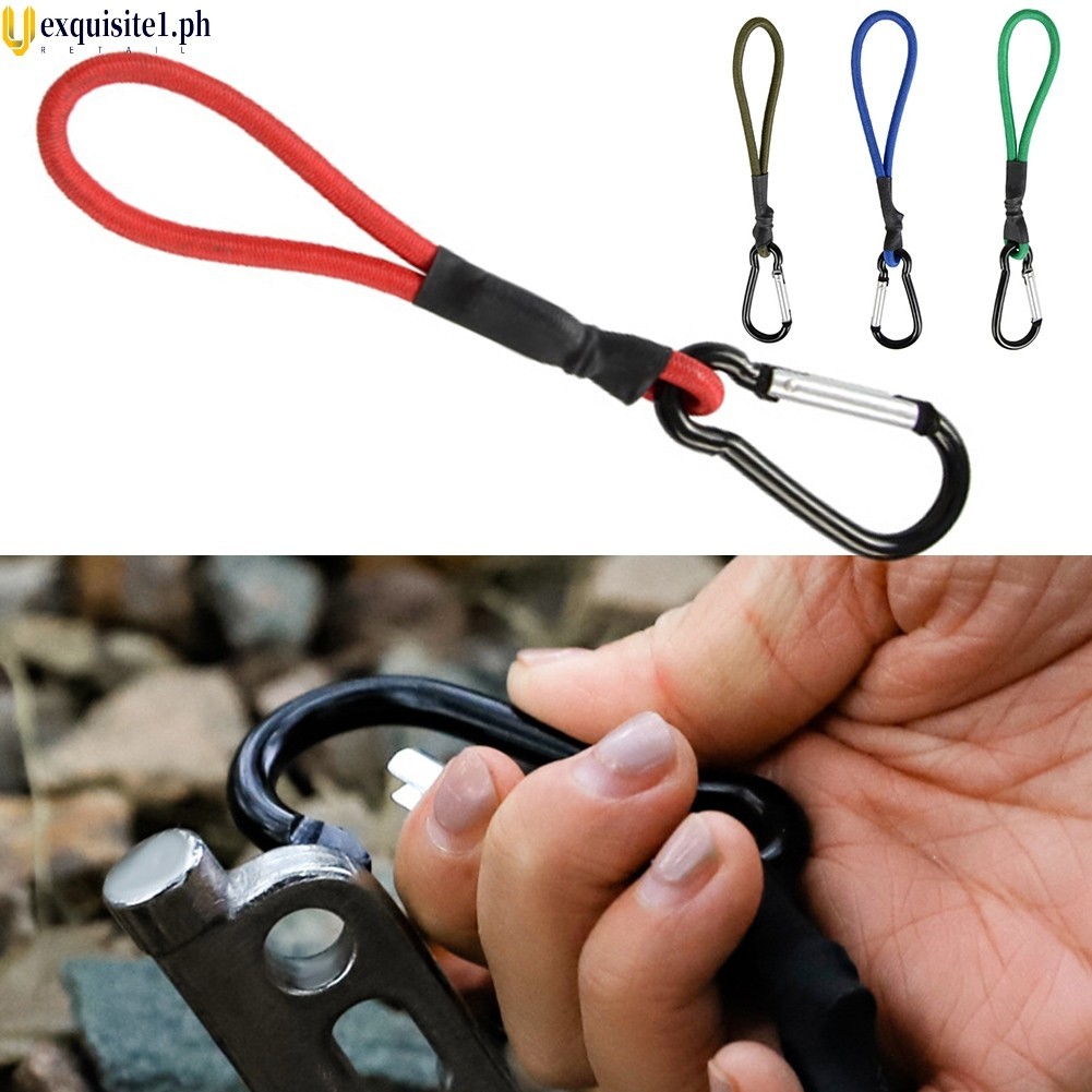 Heavy Duty Latex Tent Elastic Rope with Carabiner Multi Purpose and ...