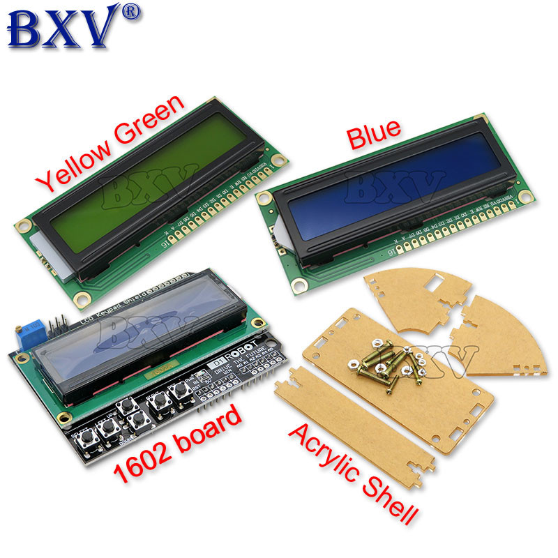 LCD1602 1602 Blue / Yellow Green LCD Module Screen 16x2 Character LCD ...