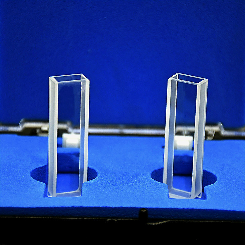 ☈Quartz Cuvette ( Liquid Sample Cell) Absorption Cell 5 mm Measuring ...
