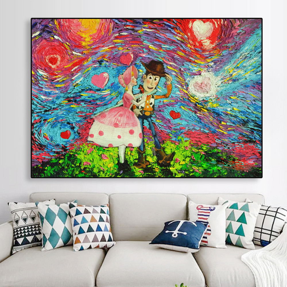 Disney Movie Poster Vincent Van Gogh Starry Night Prints Woody and Bo ...