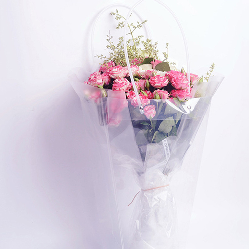 1Pc T Shape Florist Decoration Potted Clear Flower Bag Plastic ...