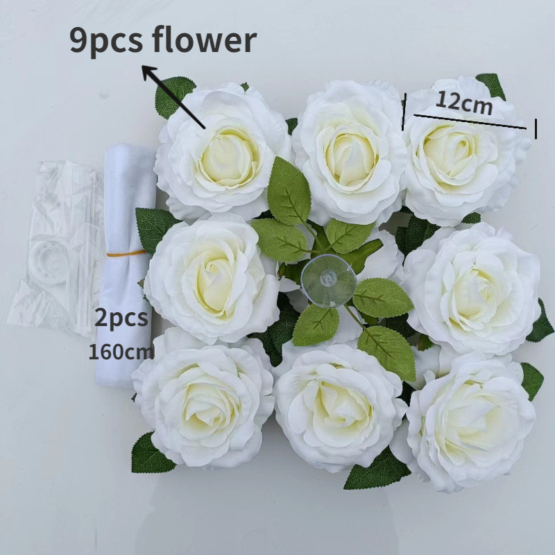 ☌White DIY Wedding Car Artificial Flower Bridal Car Decoration Door ...