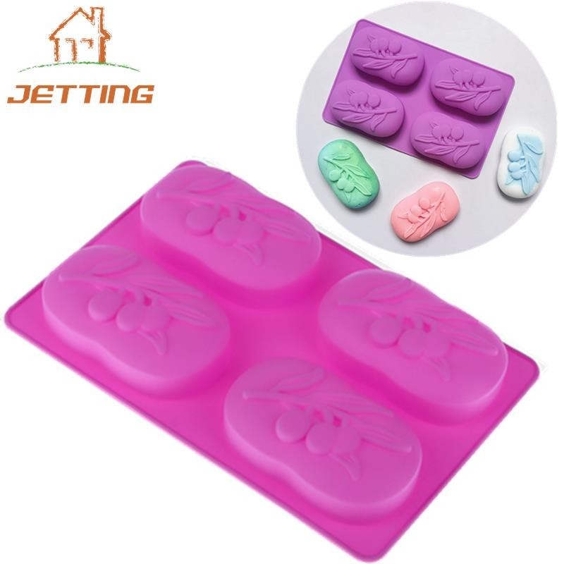 ~Oval Olive Tree Shape Silicone Mold for DIY Handmade Soap Molds Mousse ...