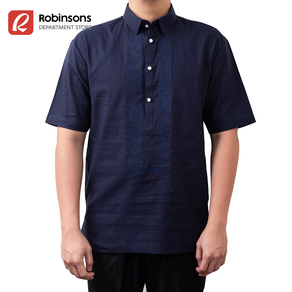 Executive Men's Embroidered Shortsleeves Gusot Mayaman Office Barong ...