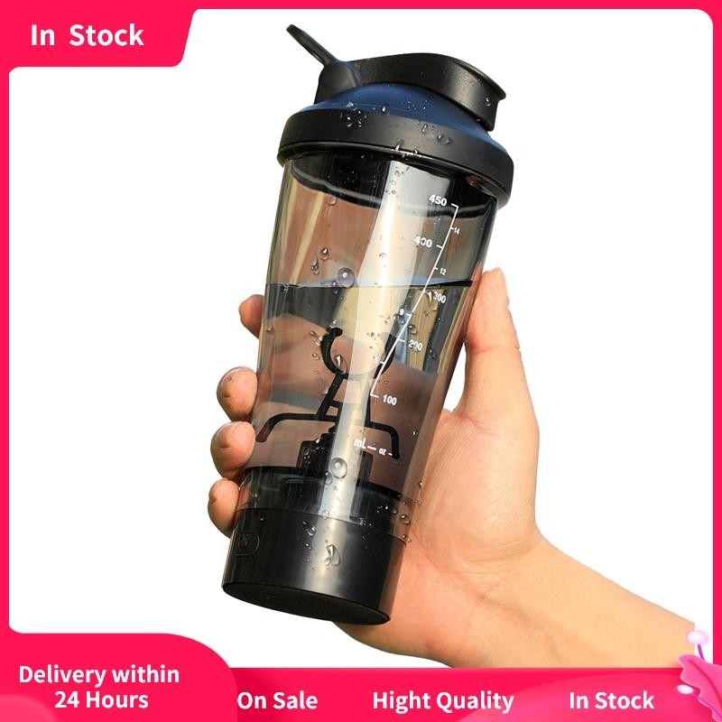 450ML USB Rechargeable Electric Shaker Bottle Protein Automatic Self ...