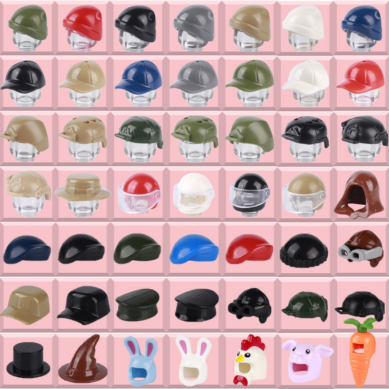 MOC City Hat Building Blocks Army Military Soldier Figures Special ...