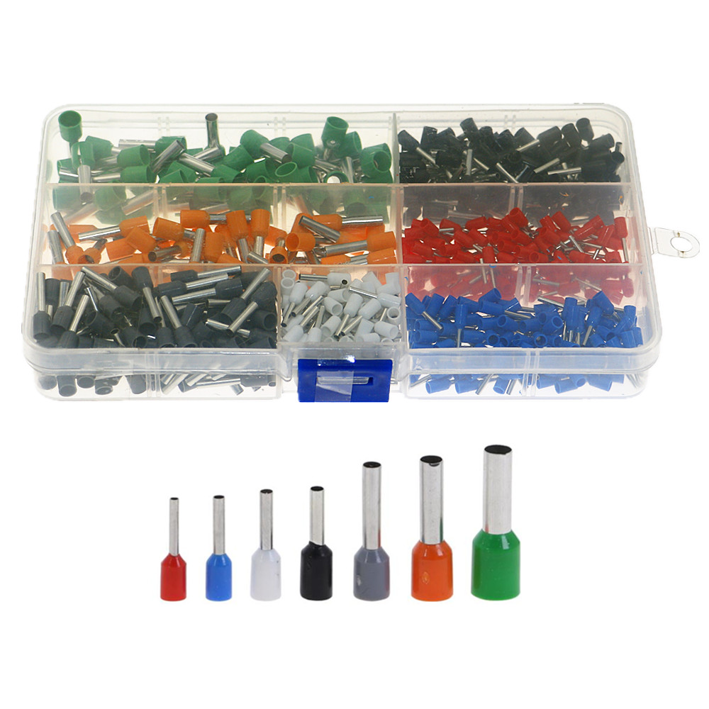 600Pcs Insulated Cord End Terminal Boots Lace Cooper Ferrules Kit Set ...