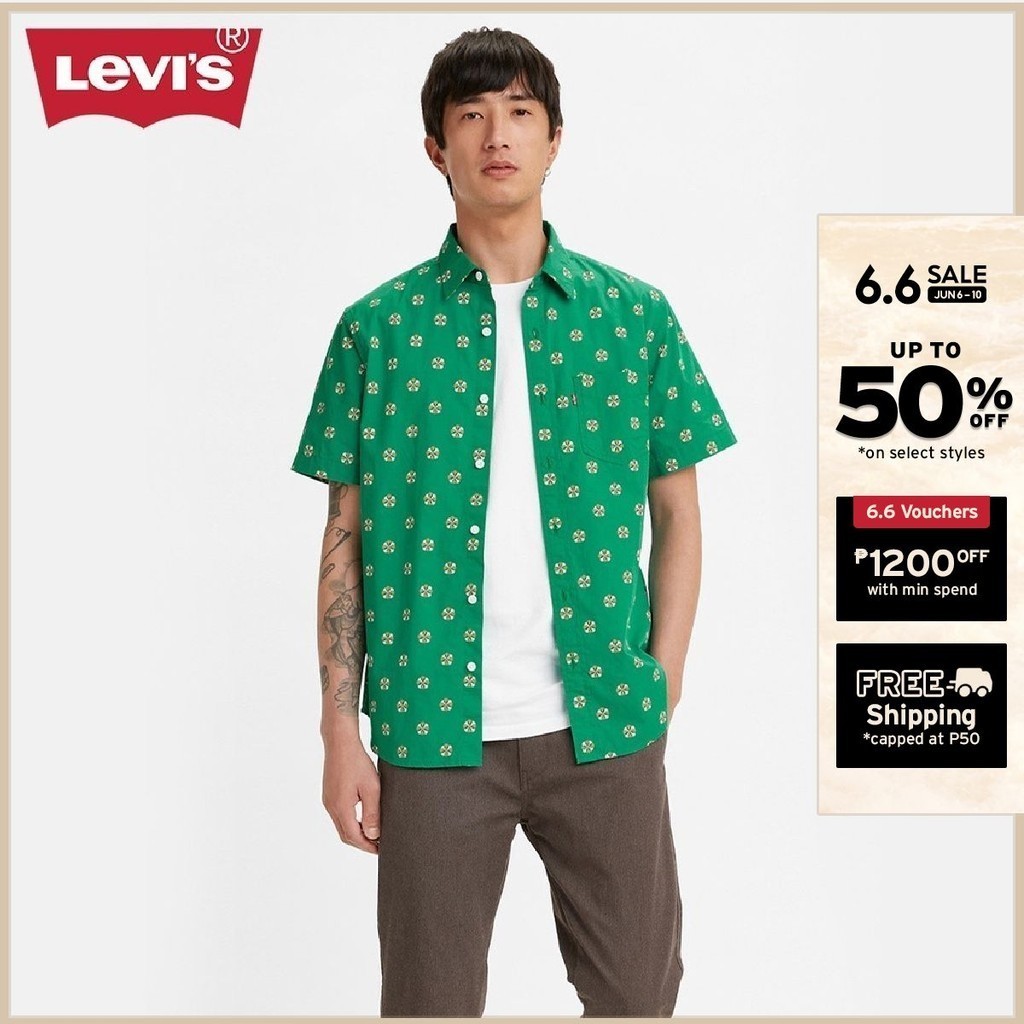 Levi's® Men's Short Sleeve Classic 1 Pocket Standard Fit Shirt 86627 ...