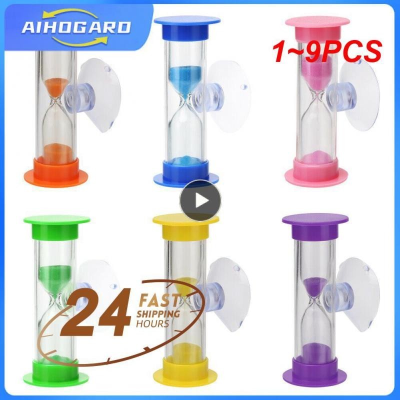 1~9PCS Minute Colorful Hourglass Sandglass Sand Clock Timers Sand Timer ...
