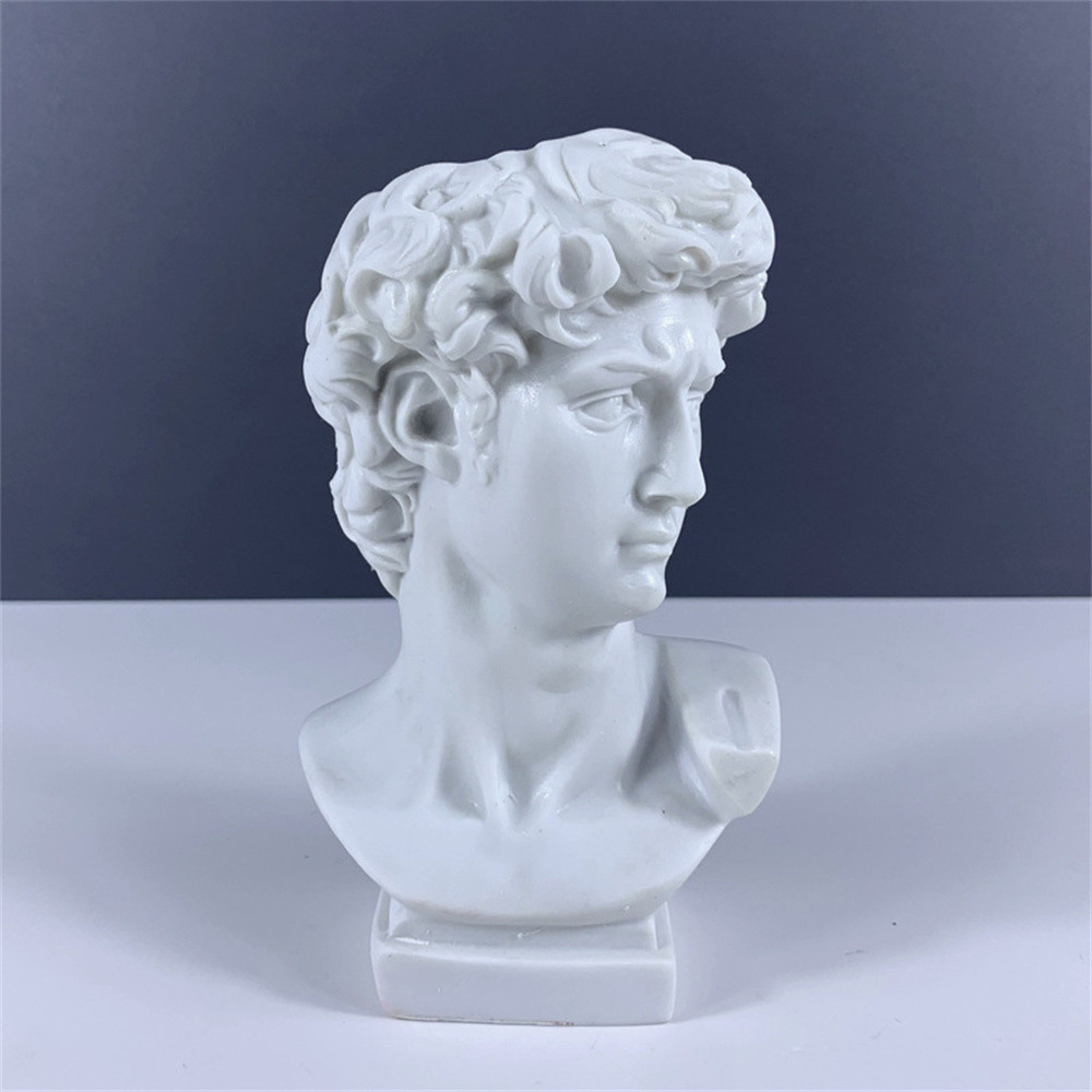 ☆Greek Mythology Figurine David Head Portraits Bust Mini Gypsum Statue ...