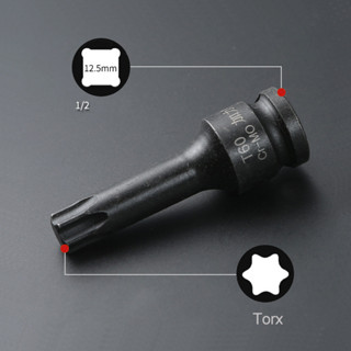 웃1/2 Inch Impact Torx Bit Socket 78mm Long T20 T100 Male E-type Sockets Wrench Head For Power To ...