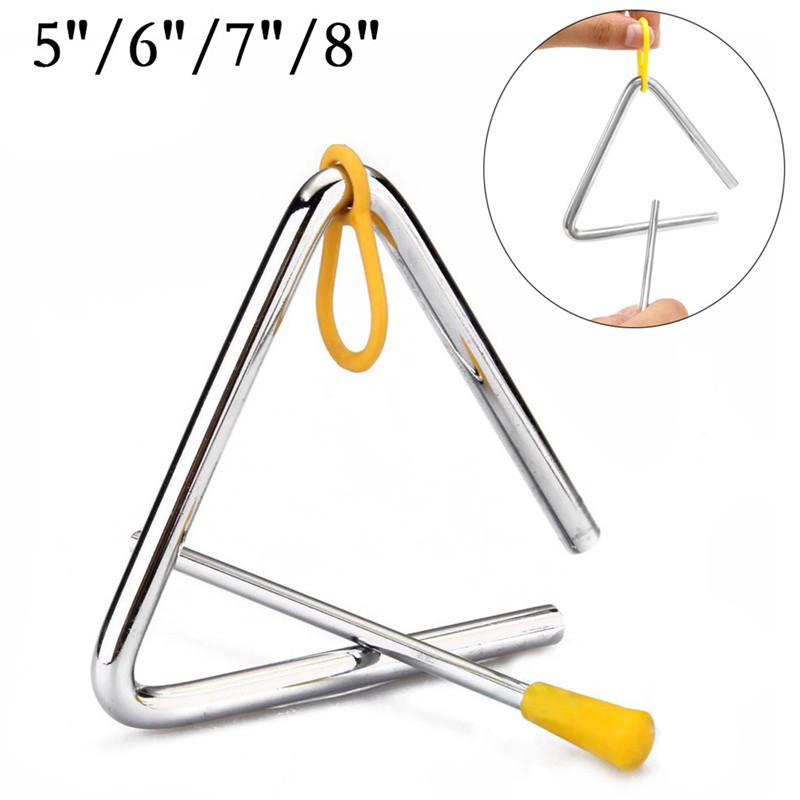 【5\"/6\"/7\" Musical Triangle Hand Percussion Instrument with Striker ...