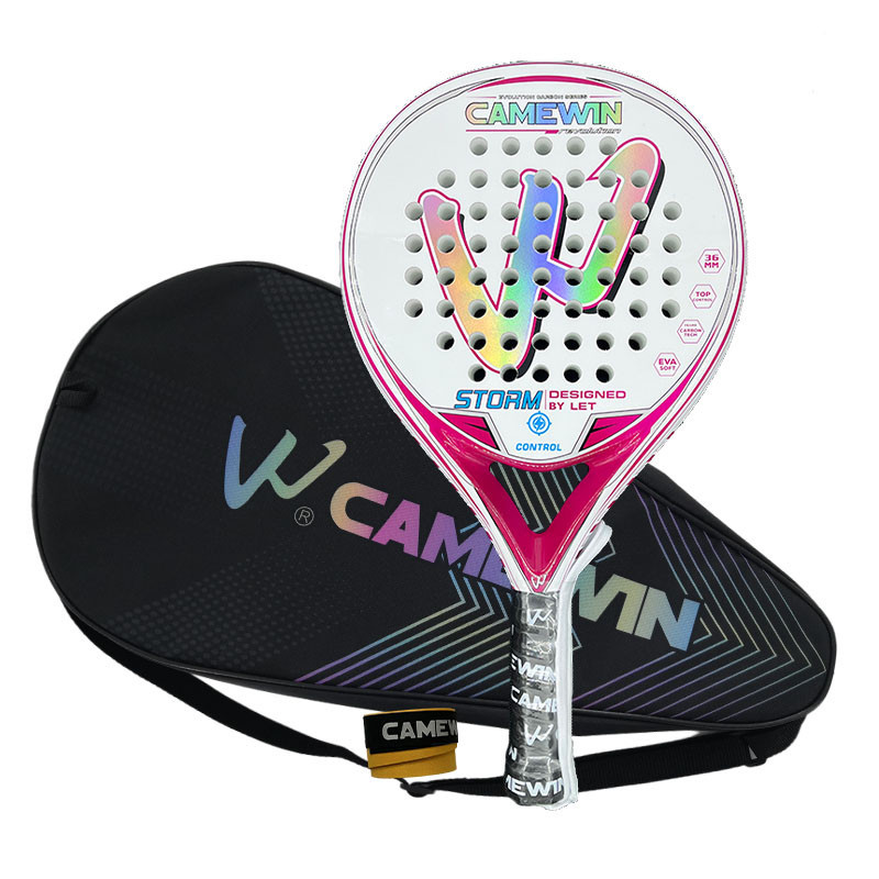 유2024 Camewin Padel Racket Tennis Carbon Fiber Soft EVA Face Tennis ...