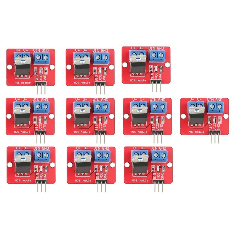 10pcs Irf520 Mos Driver Module Pwm Dimmer 0 24v Top Mosfet Button Irf