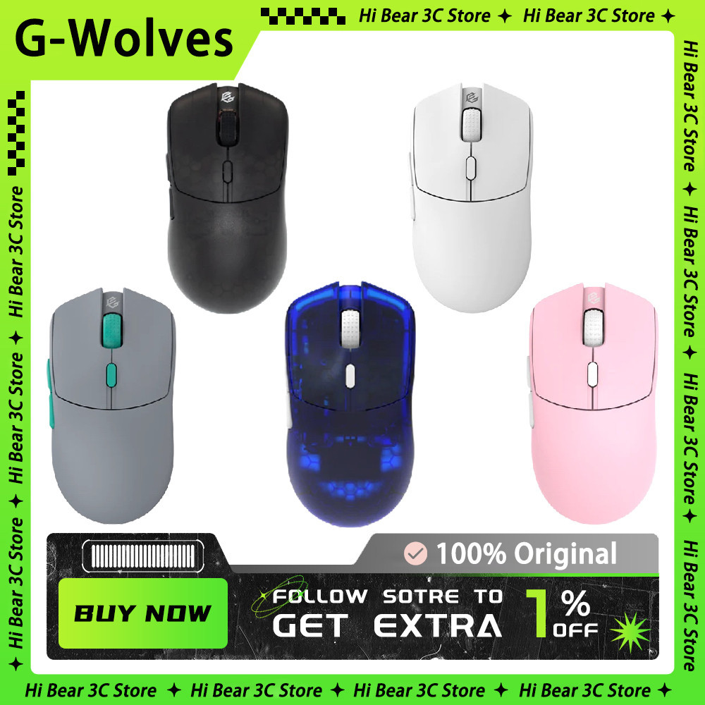 G-Wolves HTS PLUS 4K Ace Wireless Mouse RGB PAW3399 Sensor FPS E-sports ...