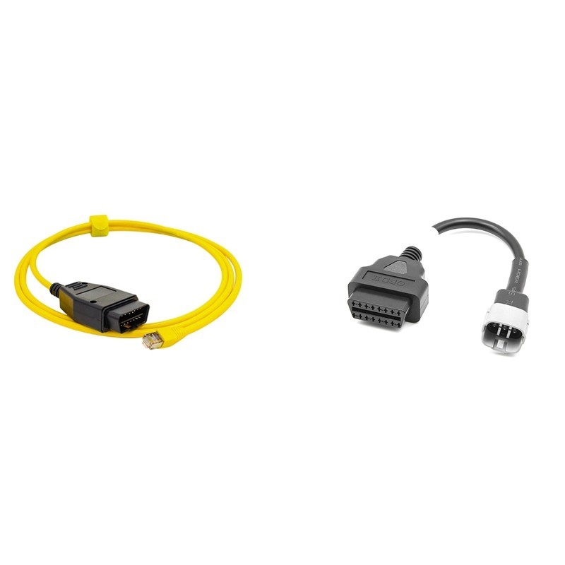 ☮2pcs Esys Data Cable For Bmw Enet Ethernet To Obd Interface For E Sys Icom Coding With Obd Moto