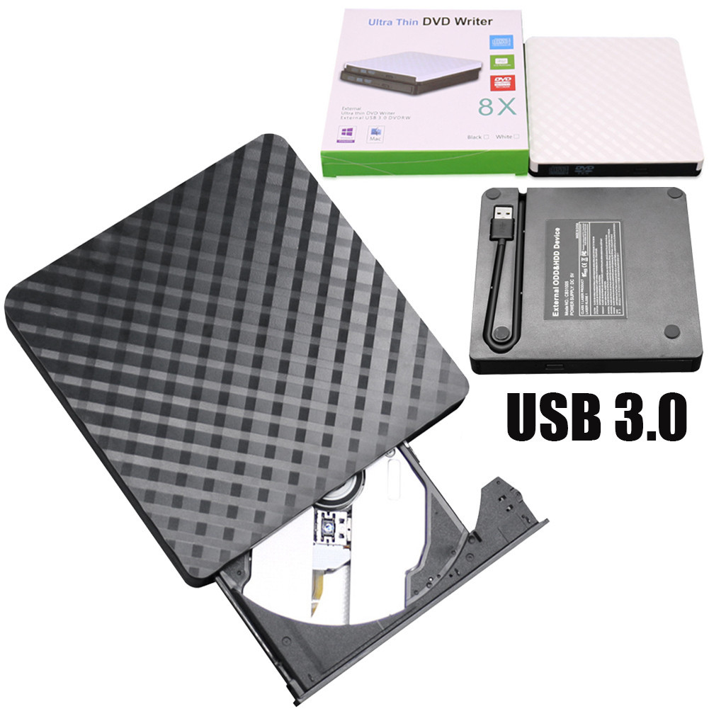≈USB 3.0 Slim External CD DVD RW Optical Drive Burner Reader Player ...