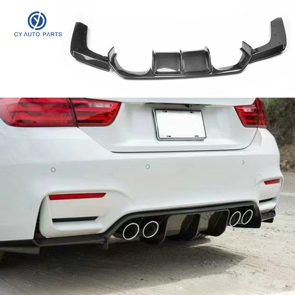 ★Refitting Real Carbon Fiber Lip V Style Rear Spoiler Diffuser For Bmw ...