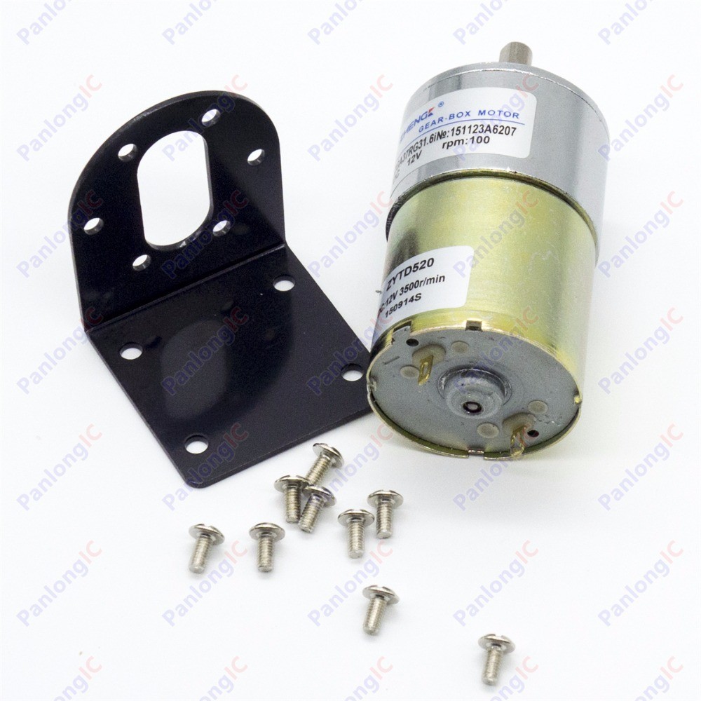 유ZGA37RG 12V DC 100 RPM Gear Box Motor 1/34.5 High Torque 3500r/min ...