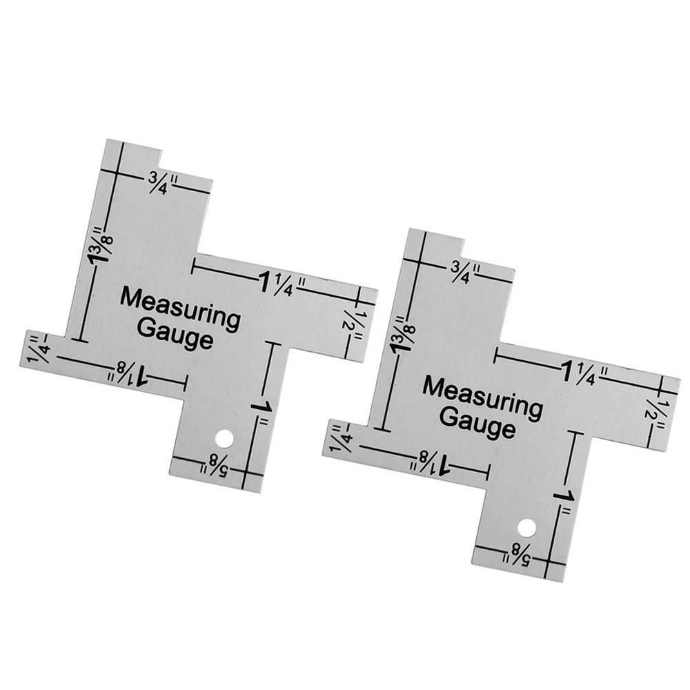 2PCS 14-in-1 Measuring Gauge Sewing Tool 2 inch Mini Hand Measuring ...