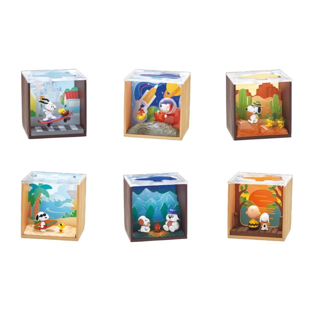 Re-ment Peanuts SNOOPY Scenery Box figure set [6 pieces including ...
