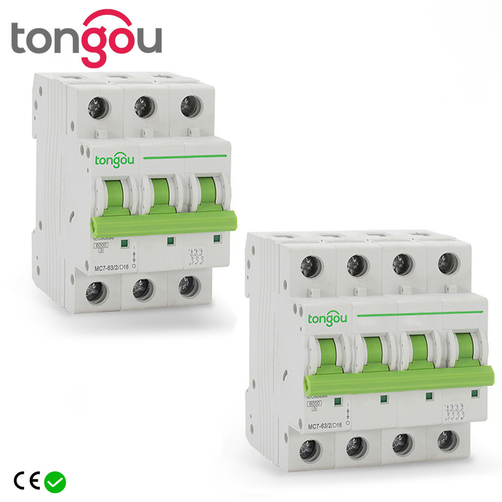 웃Curve D MCB 3P 4P 6A 10A 16A 20A 25A 32A 40A 50A 63A Miniature Circuit Breaker 6KA 110V/220V/4 ...