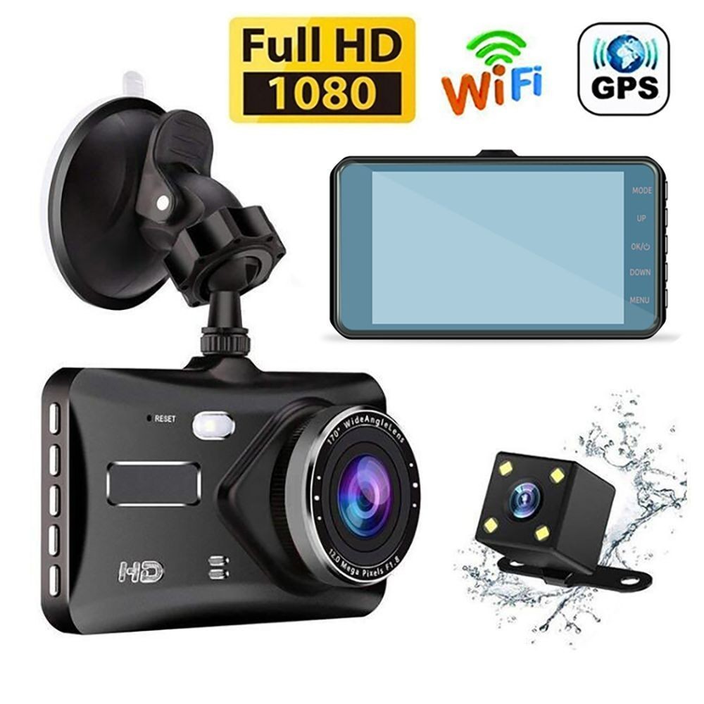 Dash Cam Full HD 1080P WiFi GPS Car DVR Vehicle Camera Drive Video ...