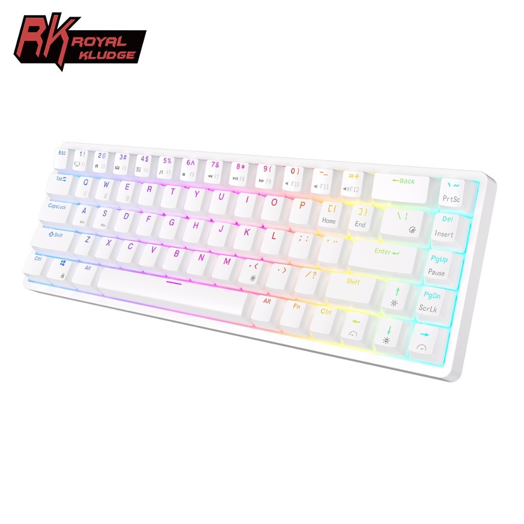 Royal Kludge RK837 RKG68 Mechanical Mini Wireless Keyboard Bluetooth 2 ...